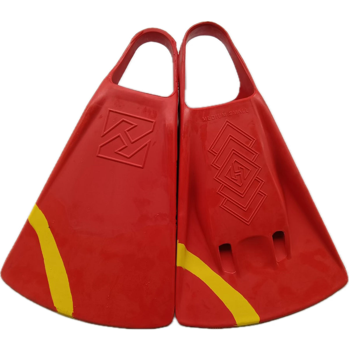 DubZero Swim Fins - Red & Yellow – Hubboards